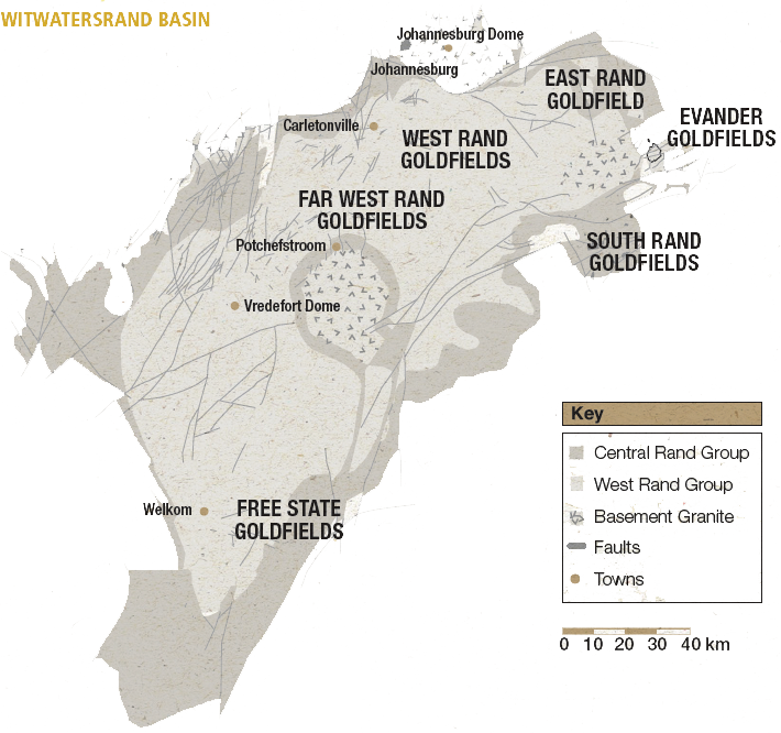 Witwatersrand Map
